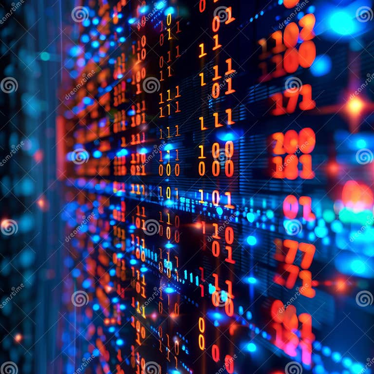 Data Code Binary Background, Digital Binary Data on Computer Screen ...