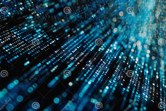 Data Code Binary Background, Digital Binary Data on Computer Screen ...