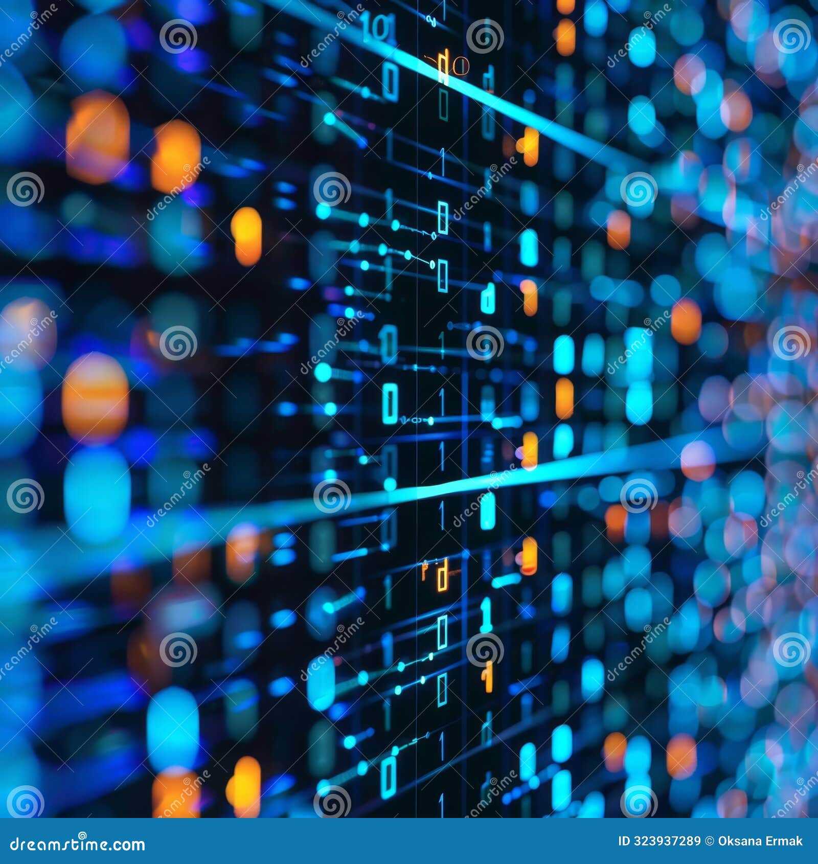 Data Code Binary Background, Digital Binary Data on Computer Screen ...