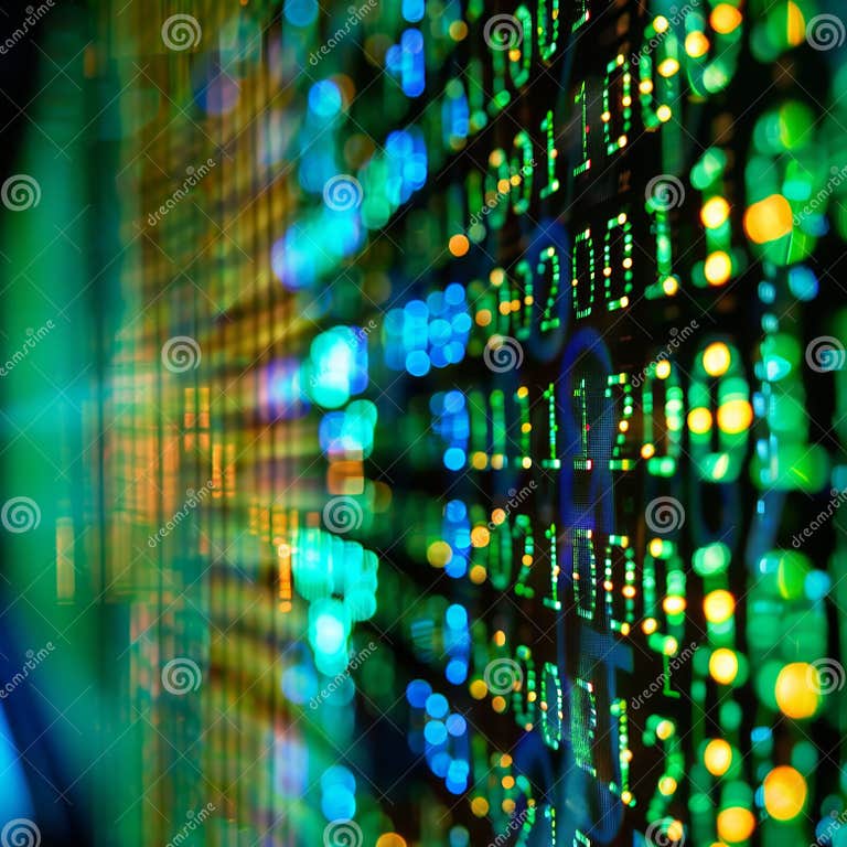 Data Code Binary Background, Digital Binary Data on Computer Screen ...