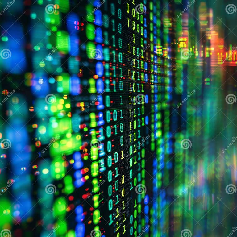 Data Code Binary Background, Digital Binary Data on Computer Screen ...