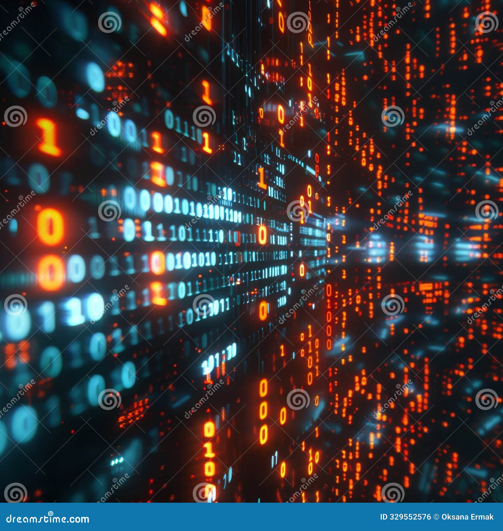 Data Code Binary Background Digital Binary Data On Computer Screen Matrix Pattern Cyberspace