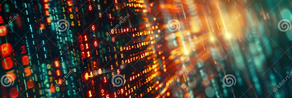 Data Code Binary Background, Digital Binary Data on Computer Screen ...