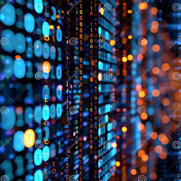 Data Code Binary Background, Digital Binary Data on Computer Screen ...