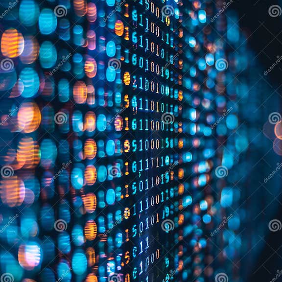 Data Code Binary Background, Digital Binary Data on Computer Screen ...