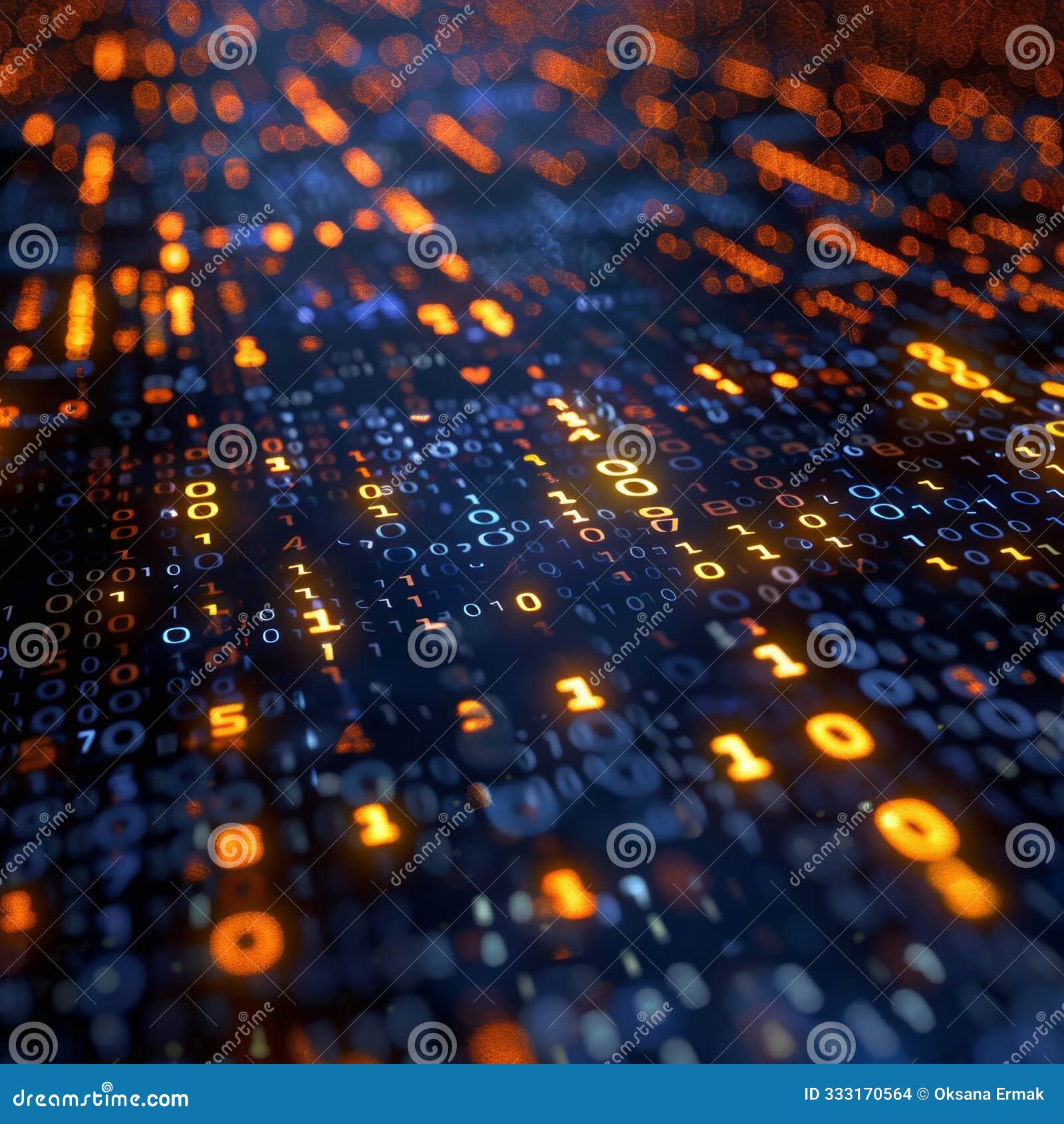 Data Code Binary Background Digital Binary Data On Computer Screen Matrix Pattern Cyberspace