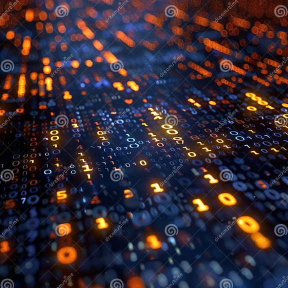 Data Code Binary Background, Digital Binary Data on Computer Screen ...