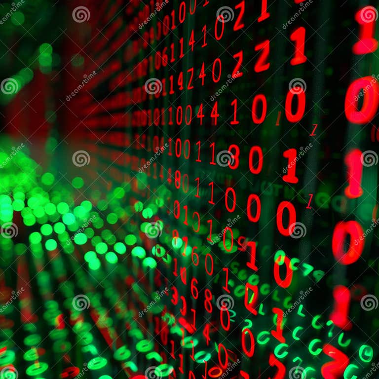 Data Code Binary Background Digital Binary Data On Computer Screen Matrix Pattern Cyberspace