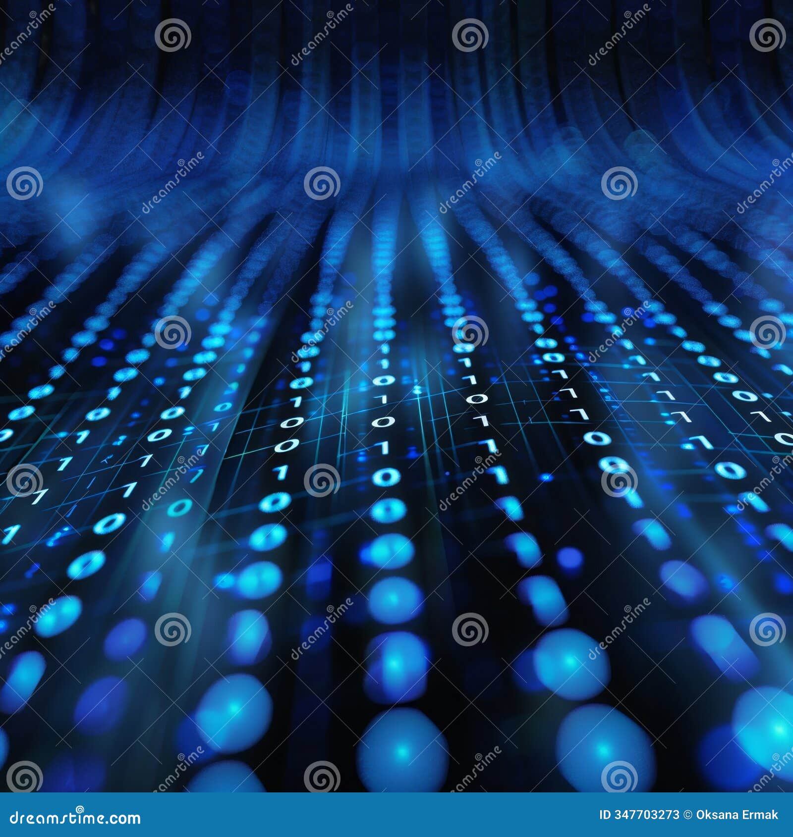 Data Code Binary Background, Digital Binary Data on Computer Screen, Matrix Pattern, Cyberspace ...