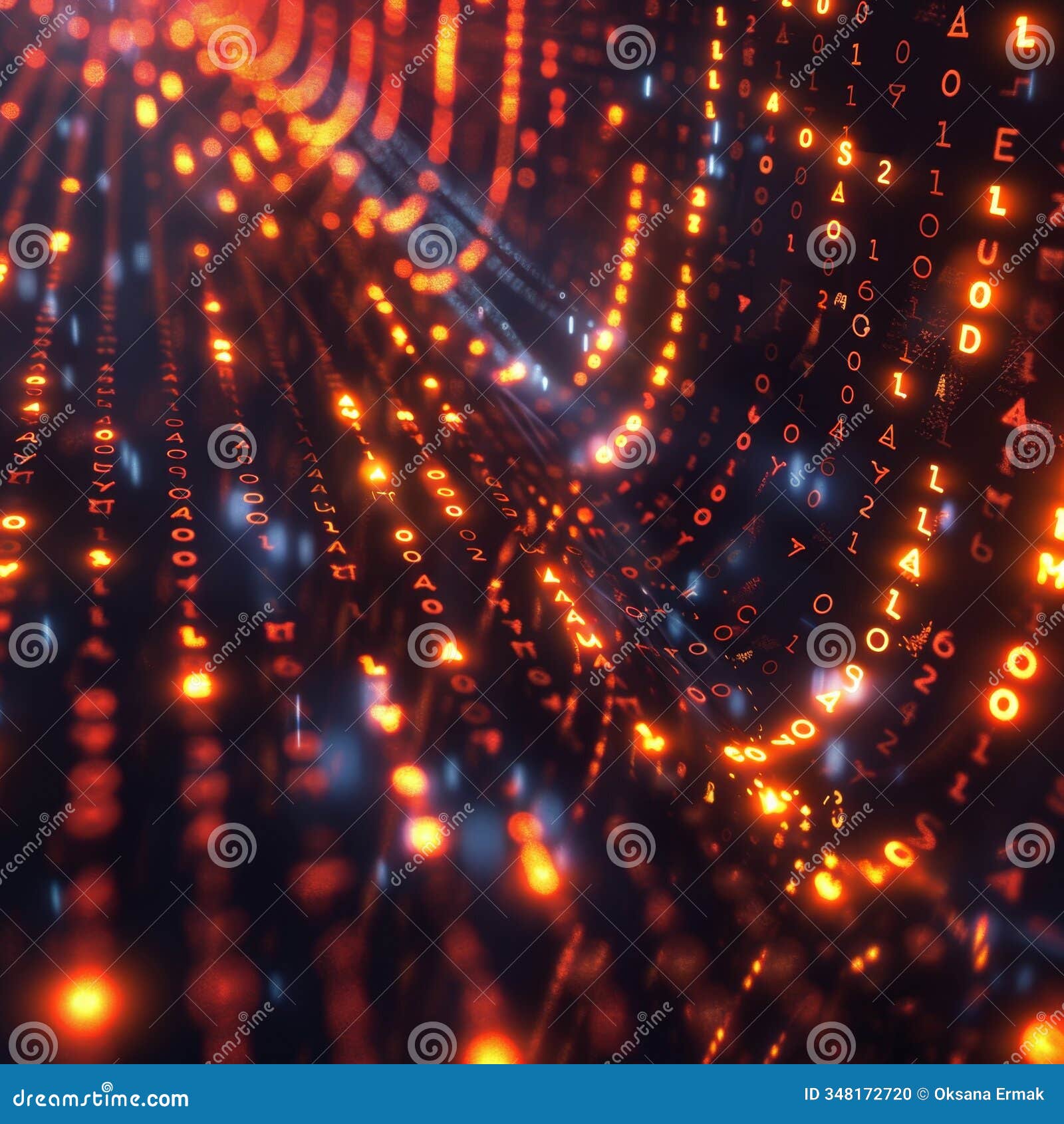 Data Code Binary Background Digital Binary Data On Computer Screen Matrix Pattern Cyberspace