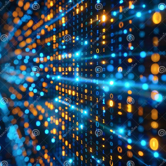 Data Code Binary Background, Digital Binary Data on Computer Screen ...