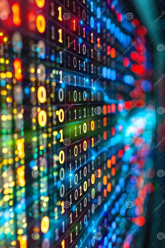 Data Code Binary Background, Digital Binary Data on Computer Screen ...