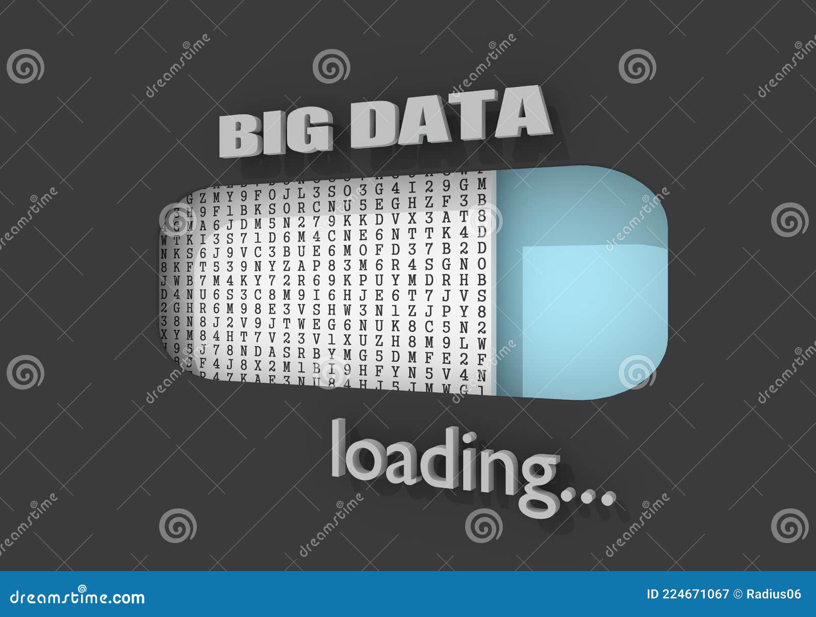 Big Data Loading. Concept of Internet Technology Stock Illustration ...