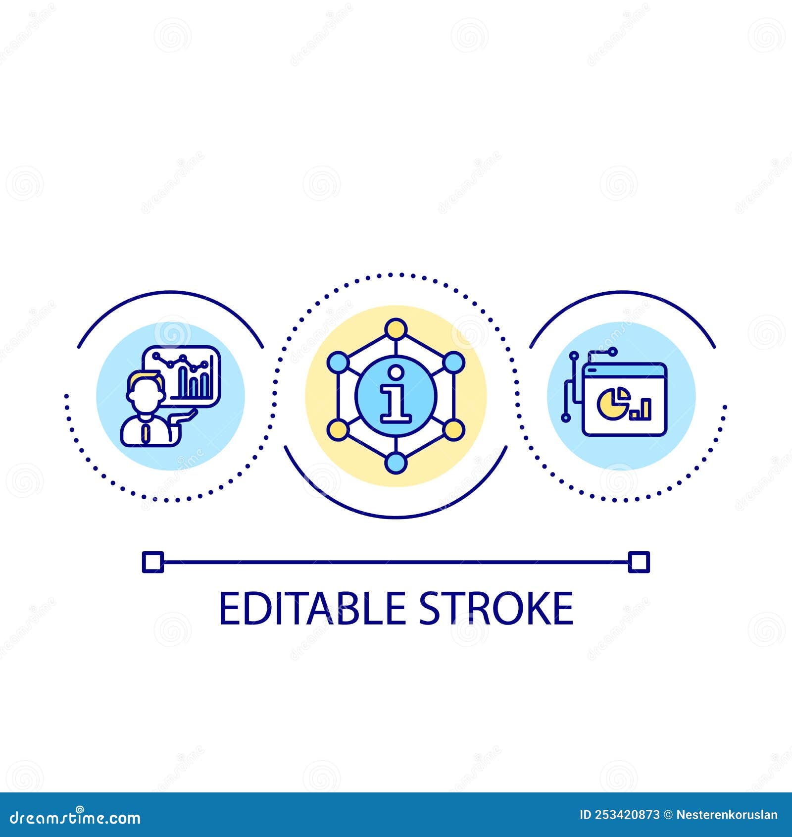 Data Collection and Analysis Loop Concept Icon Stock Vector ...