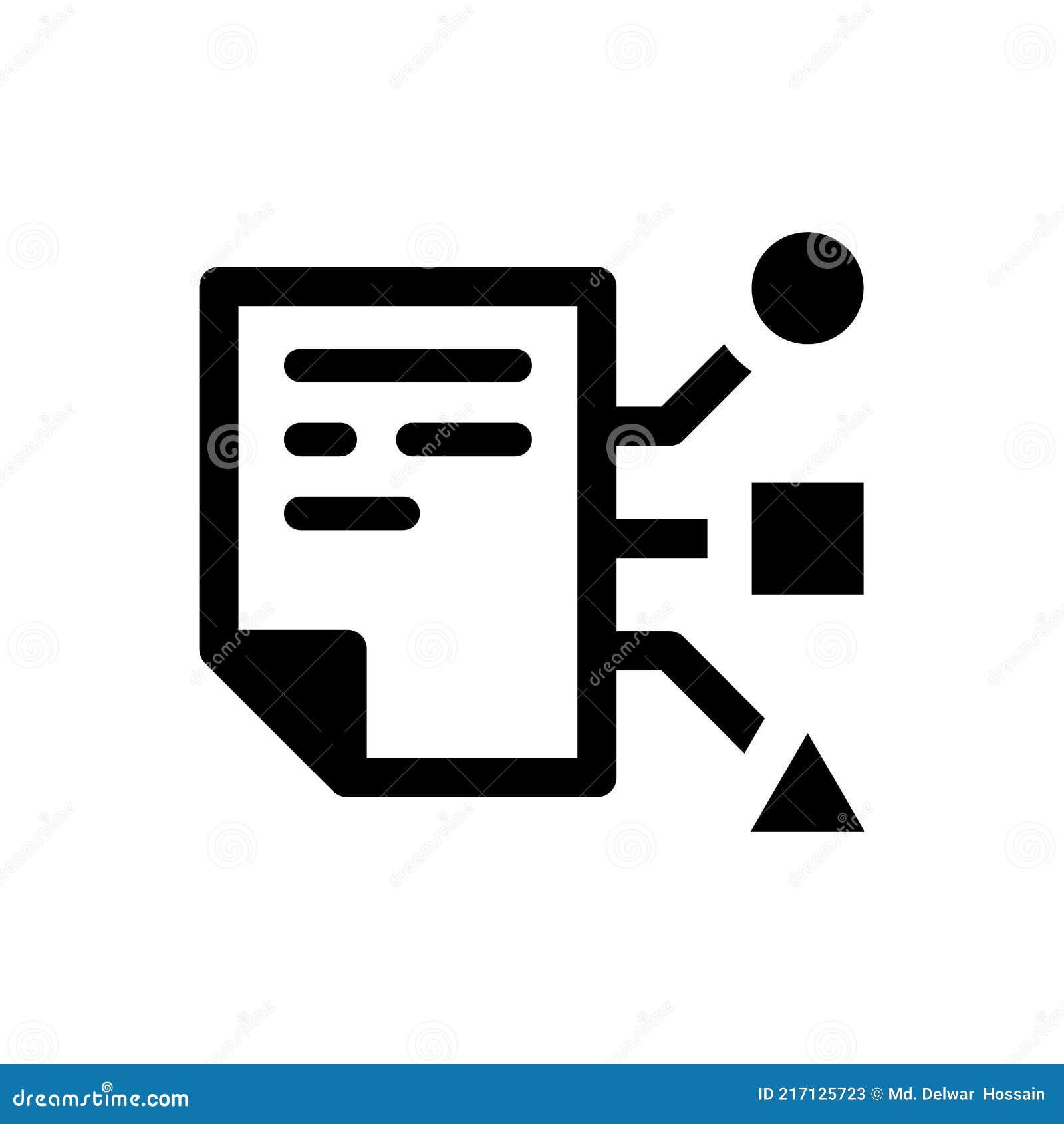 Data collection icon stock vector. Illustration of sign - 217125723