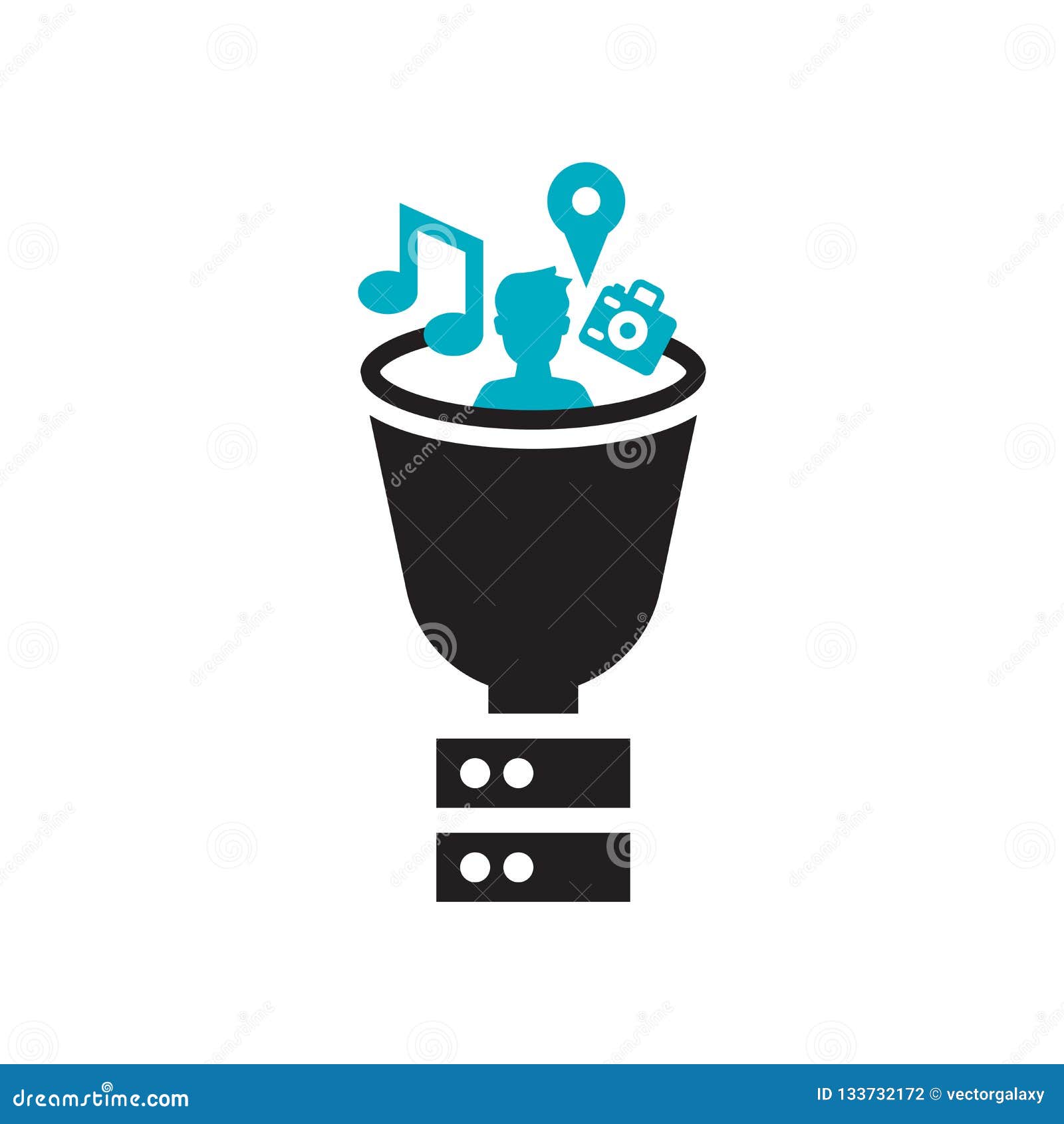 Data Collection Icon Vector Sign and Symbol Isolated on White ...