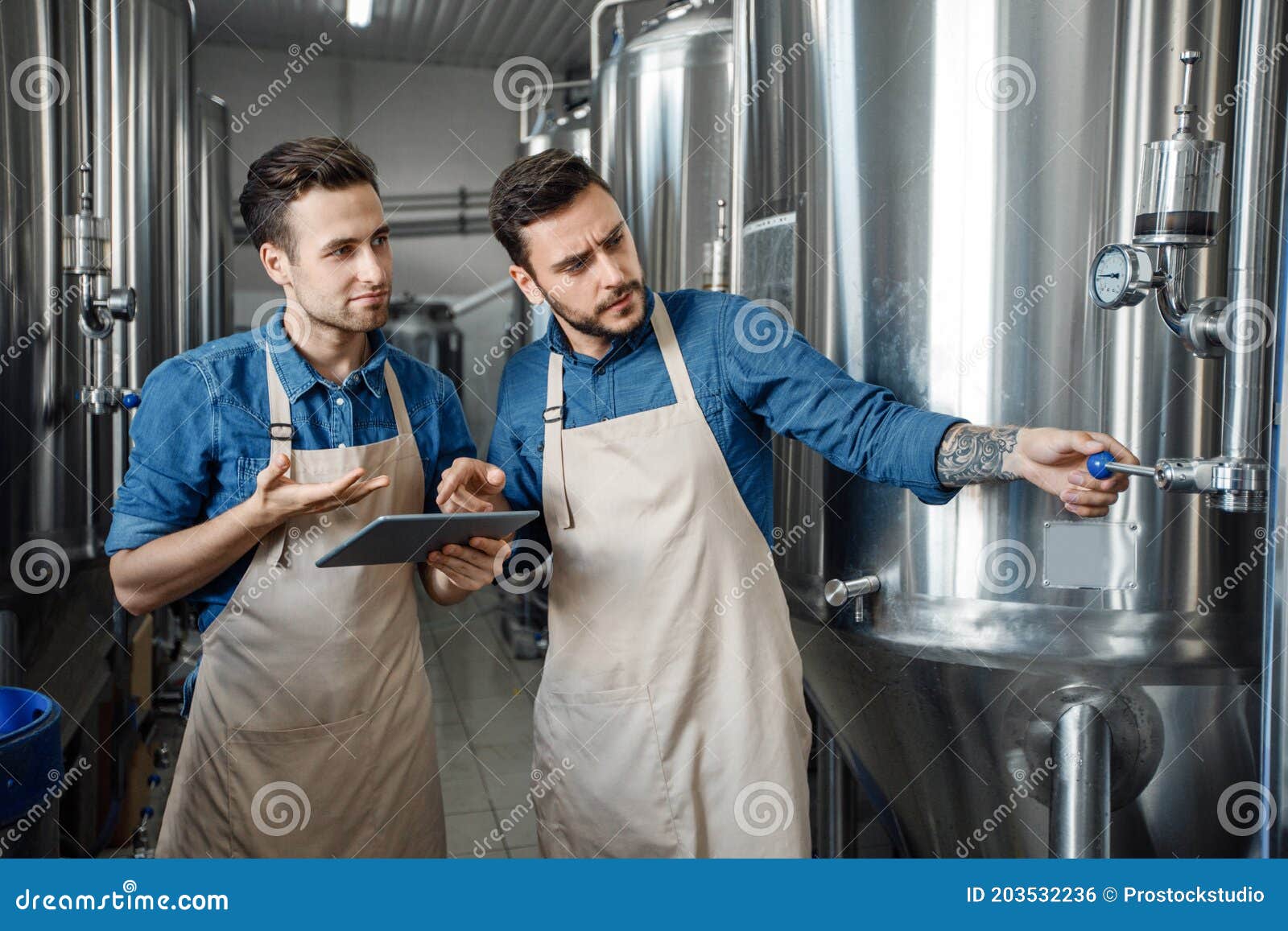Data Collection and Management of Boilers in Brewery Stock Photo ...