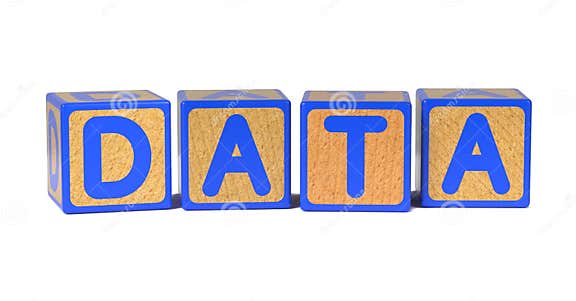 Data - Colored Childrens Alphabet Blocks. Stock Photo - Image of ...
