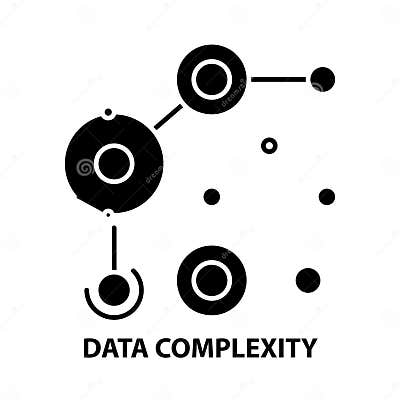 Data Complexity Icon, Black Vector Sign with Editable Strokes, Concept ...