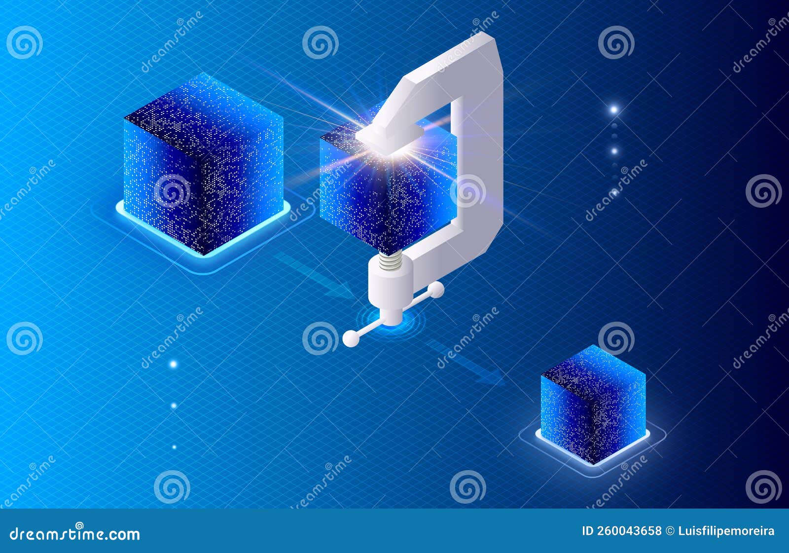 Data Compression Infographics Linear Icons Collection Vector