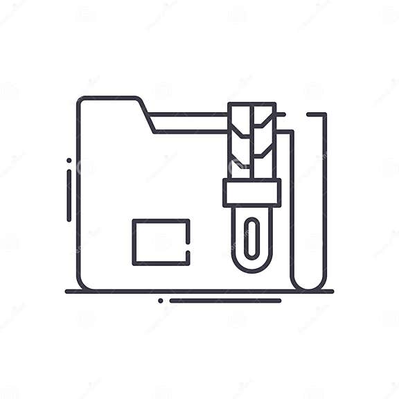 Data Compression Icon, Linear Isolated Illustration, Thin Line Vector ...
