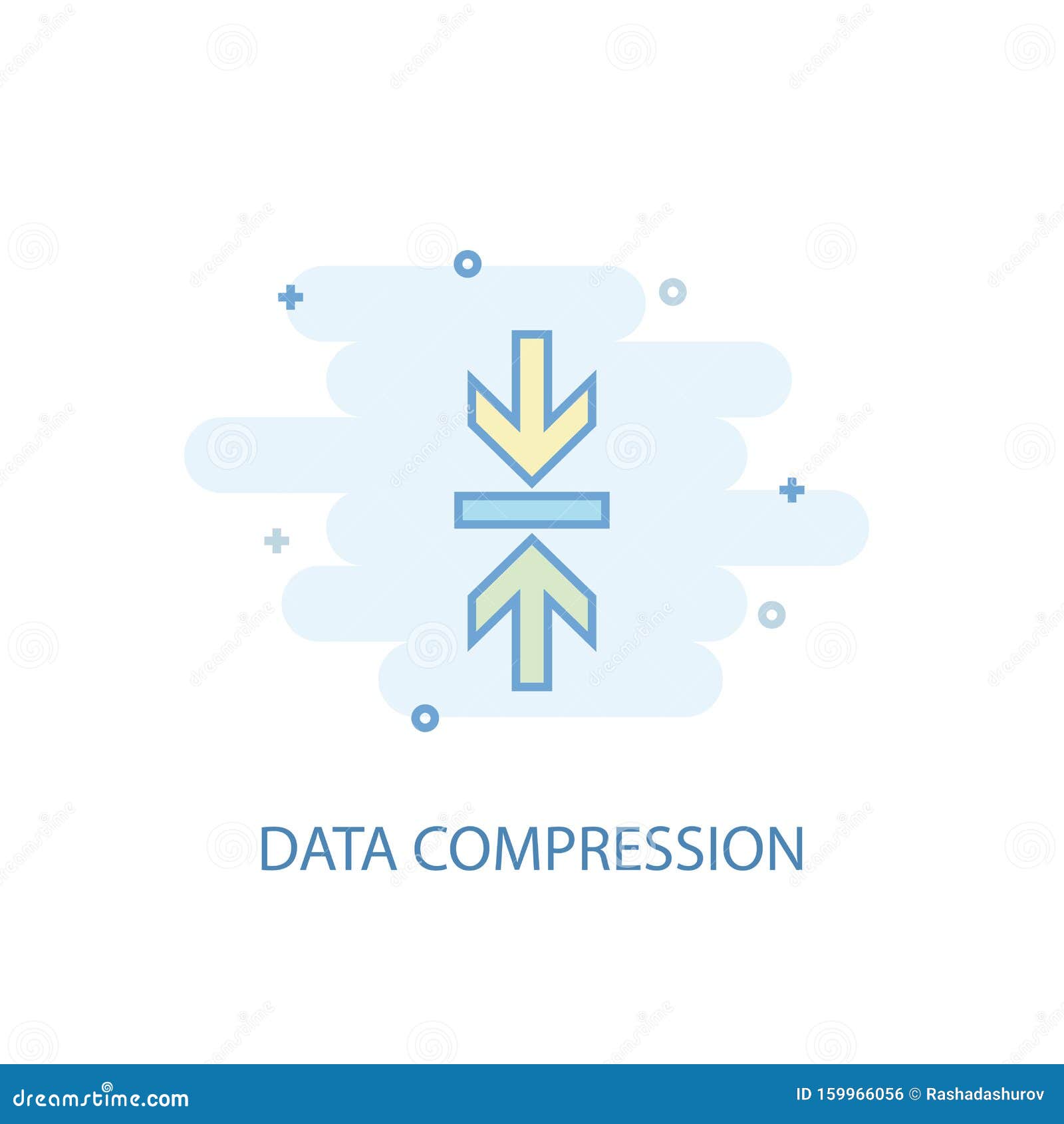 Data Compression Line Concept. Simple Stock Vector - Illustration of ...