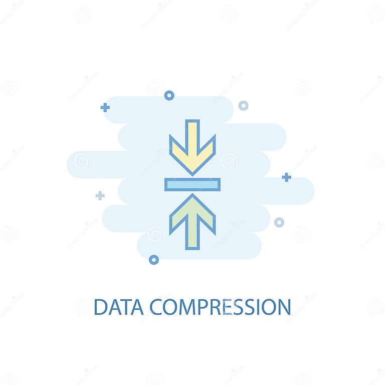 Data Compression Line Concept. Simple Stock Vector - Illustration of ...