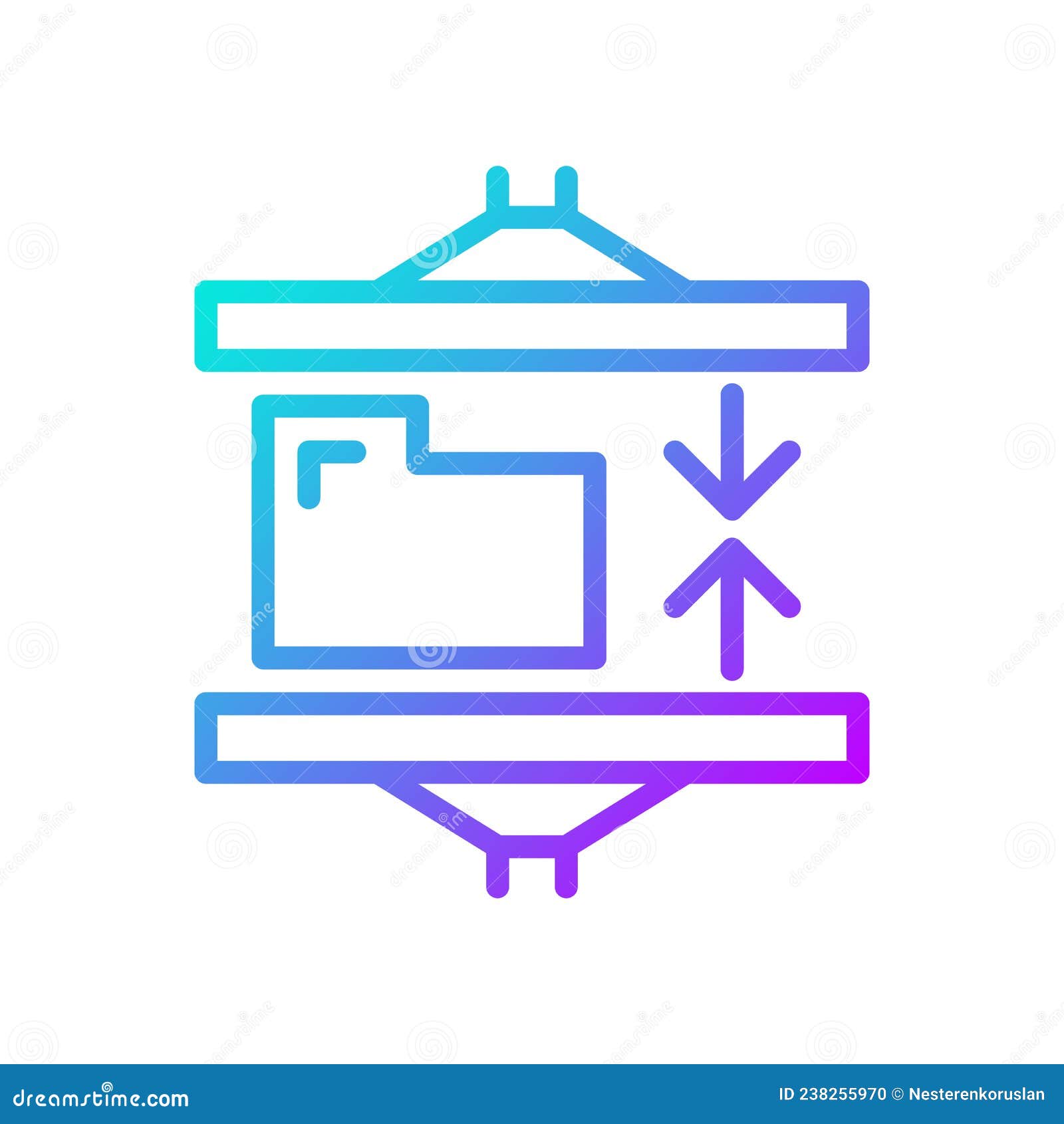 Data Compression Technique Gradient Linear Vector Icon Stock Vector ...
