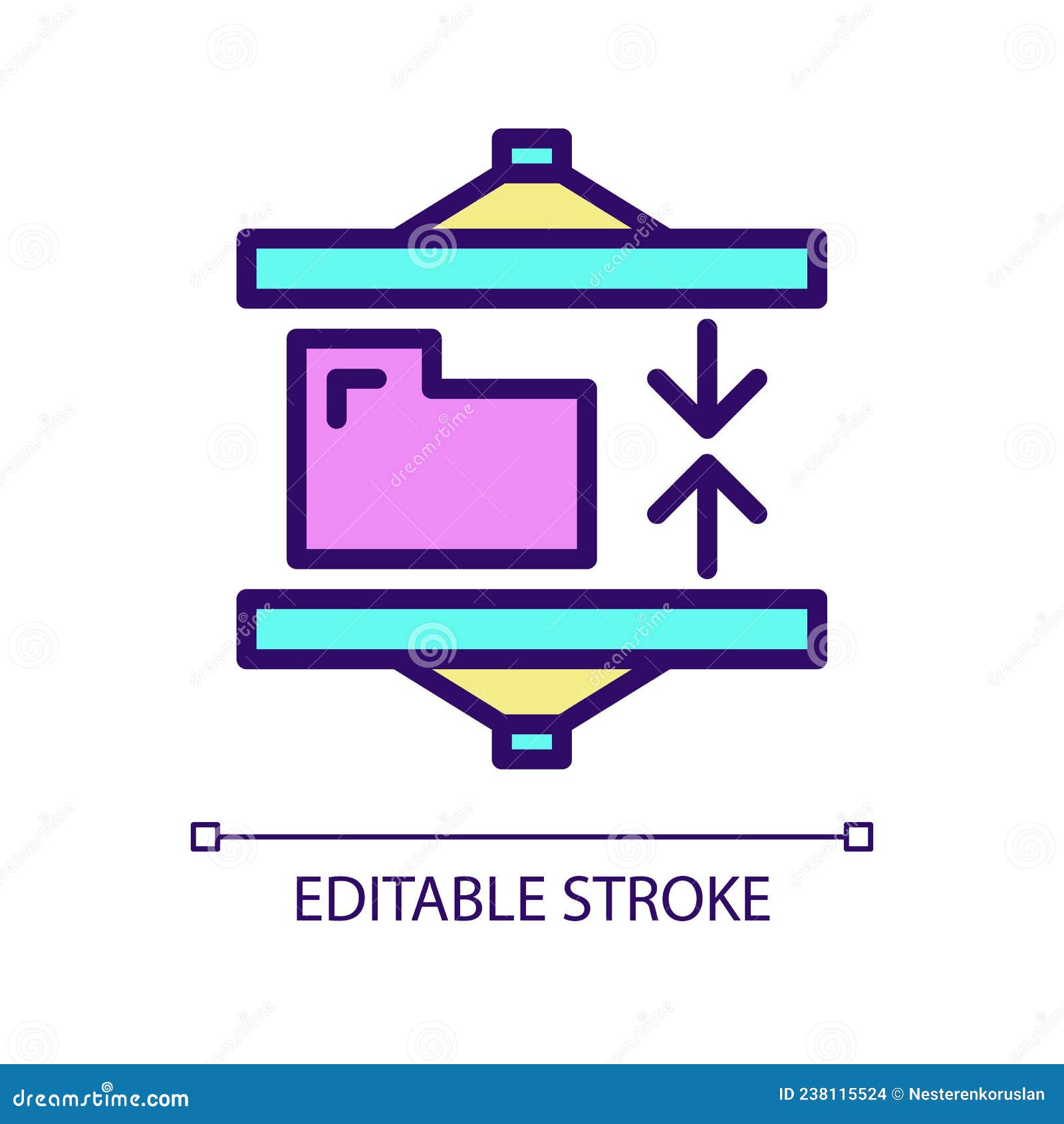 Data Compression Technique RGB Color Pixel Perfect Icon Stock Vector ...