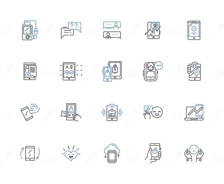 Data Computing Line Icons Collection Analytics Big Data Cloud Dashboard Database Excel