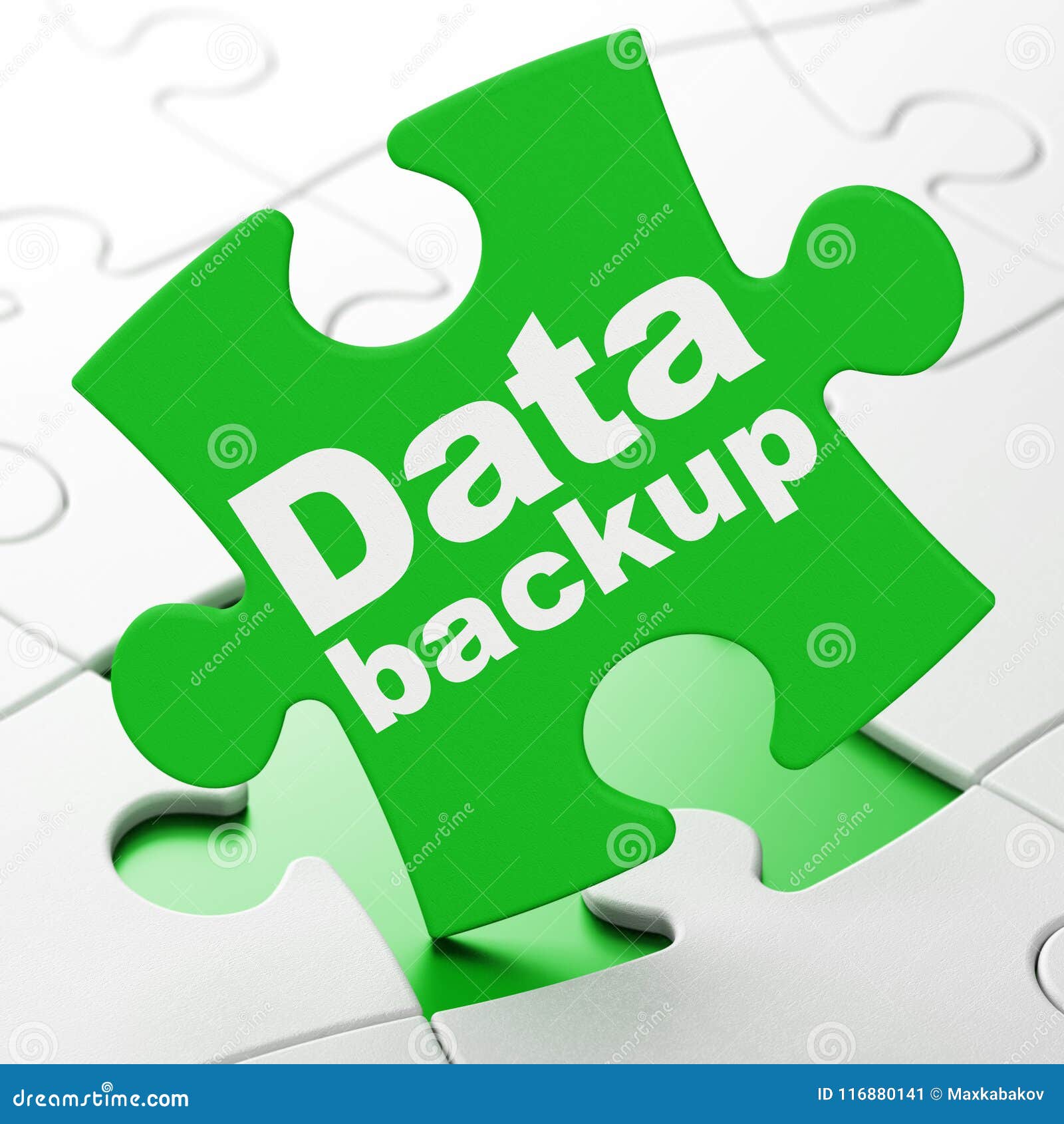Data Concept: Data Backup on Puzzle Background Stock Illustration ...
