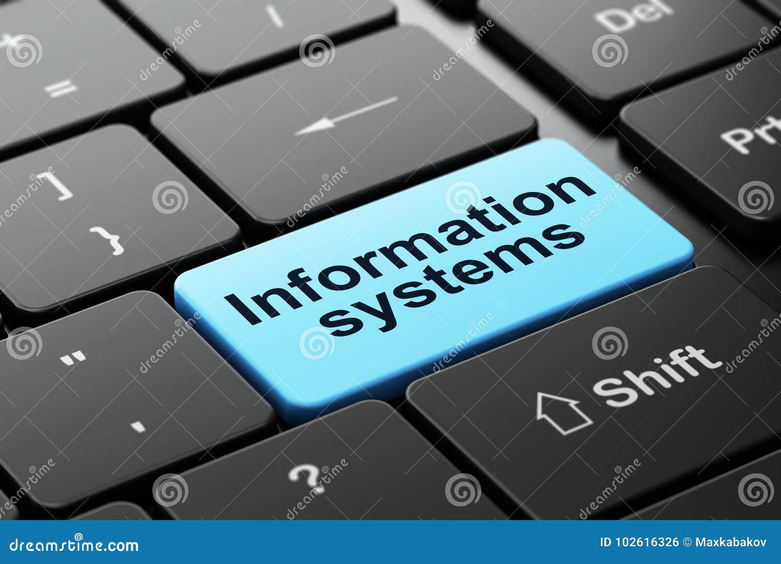 Data Concept: Information Systems on Computer Keyboard Background Stock ...