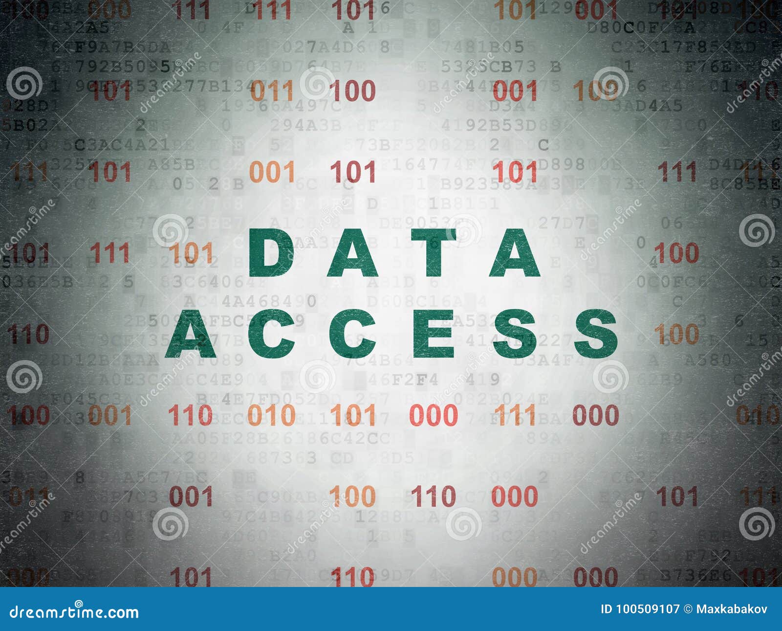 Data Concept: Data Access on Digital Data Paper Background Stock Illustration - Illustration of ...