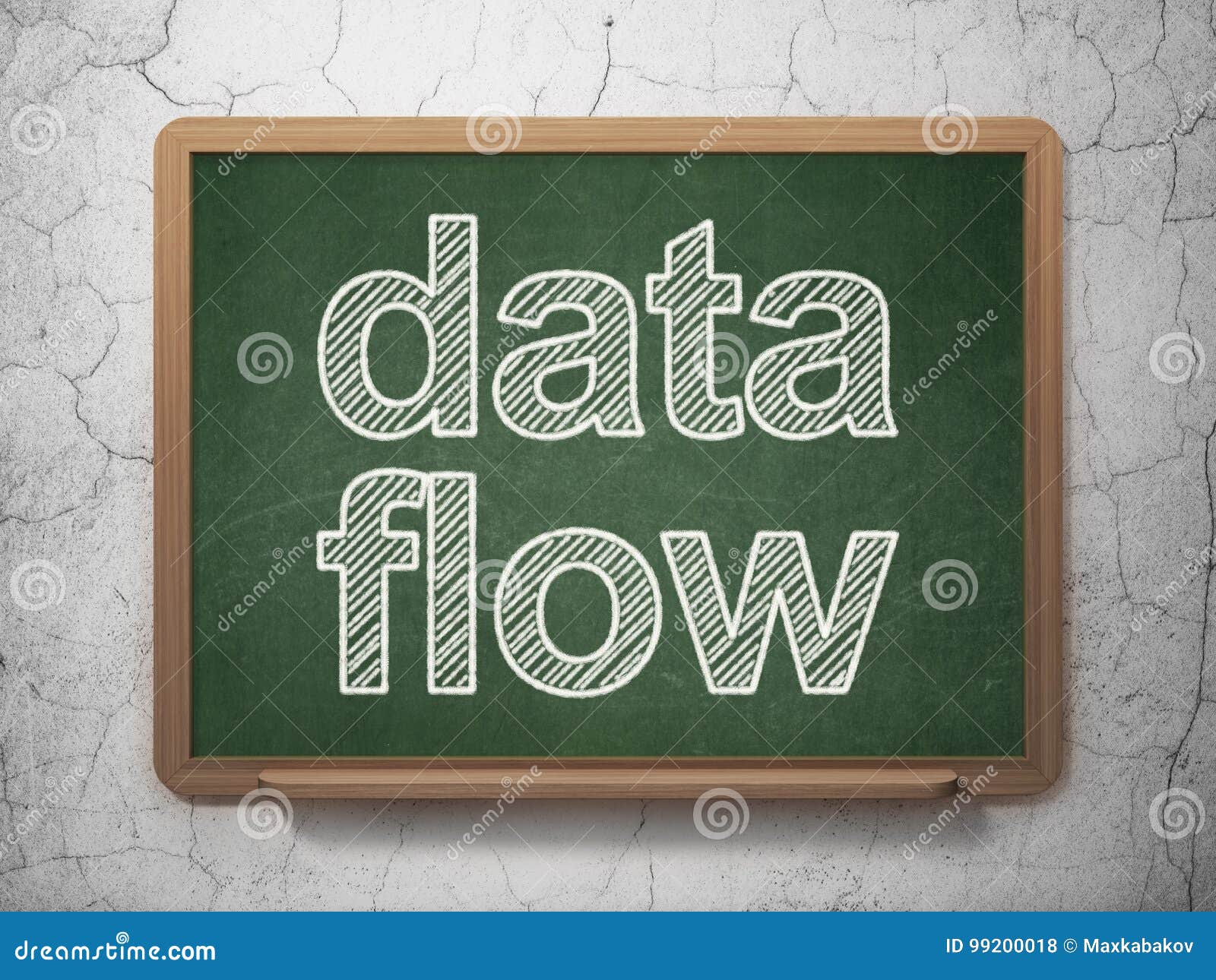 Data Concept: Data Flow on Chalkboard Background Stock Illustration ...