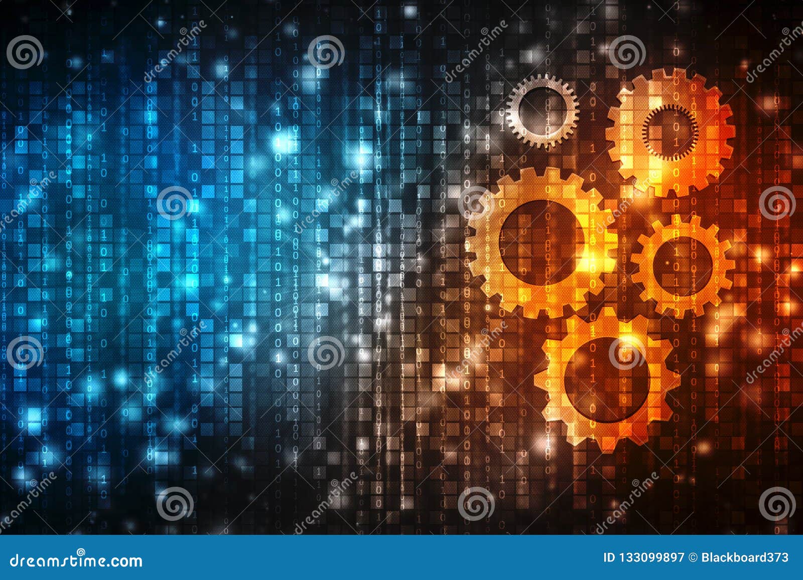 Gears on Digital Background, Digital Abstract Technology Background ... Gears on Digital Background, Digital Abstract Technology Background ...