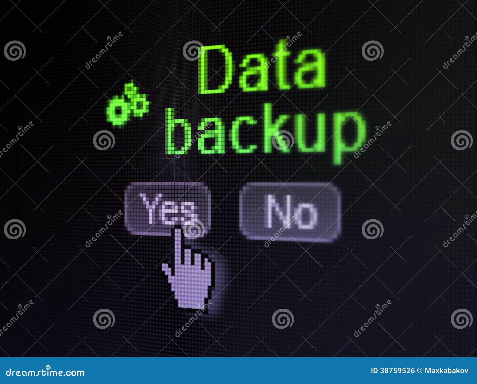 Data Concept: Gears Icon and Data Backup on Digital Computer Screen ...