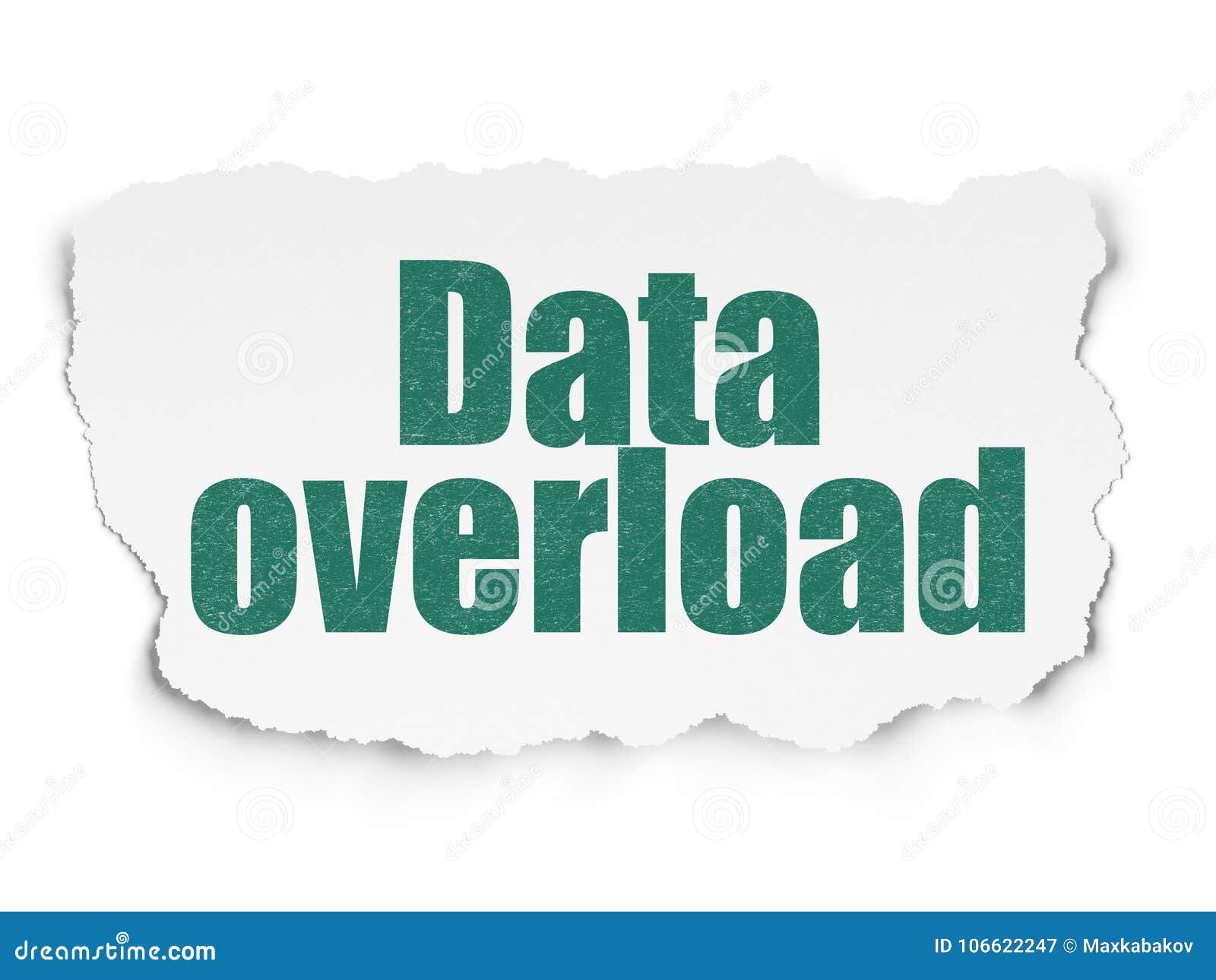 Data Concept: Data Overload On Torn Paper Background Stock Illustration ...