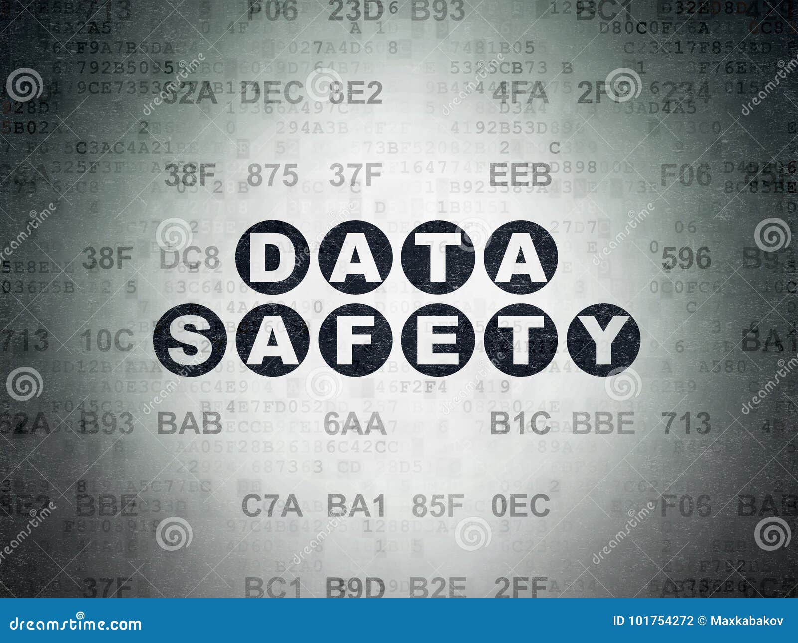 Data Concept: Data Safety on Digital Data Paper Background Stock ...