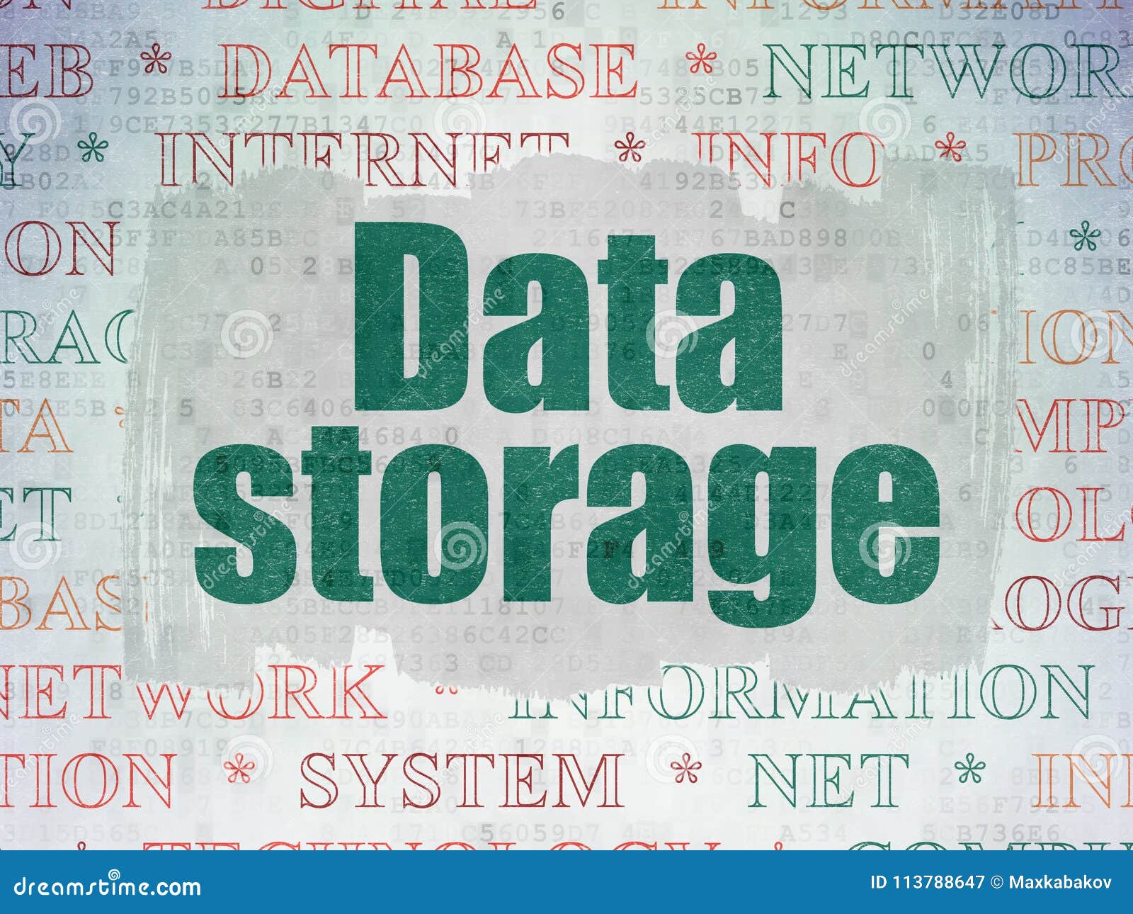Data Concept: Data Storage on Digital Data Paper Background Stock ...