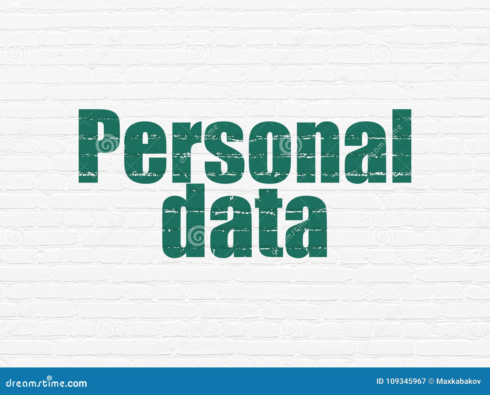 Data Concept: Personal Data on Wall Background Stock Illustration ...