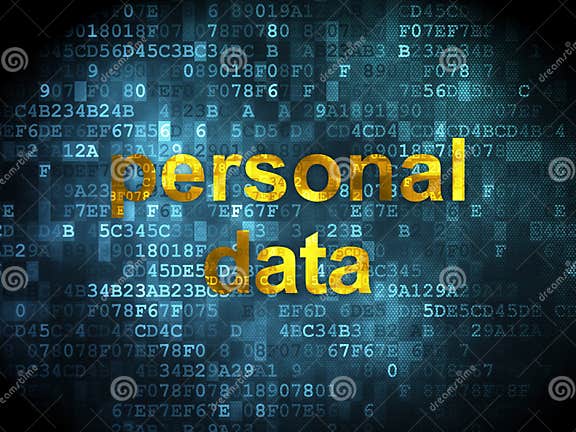 Data Concept: Personal Data on Digital Background Stock Illustration ...