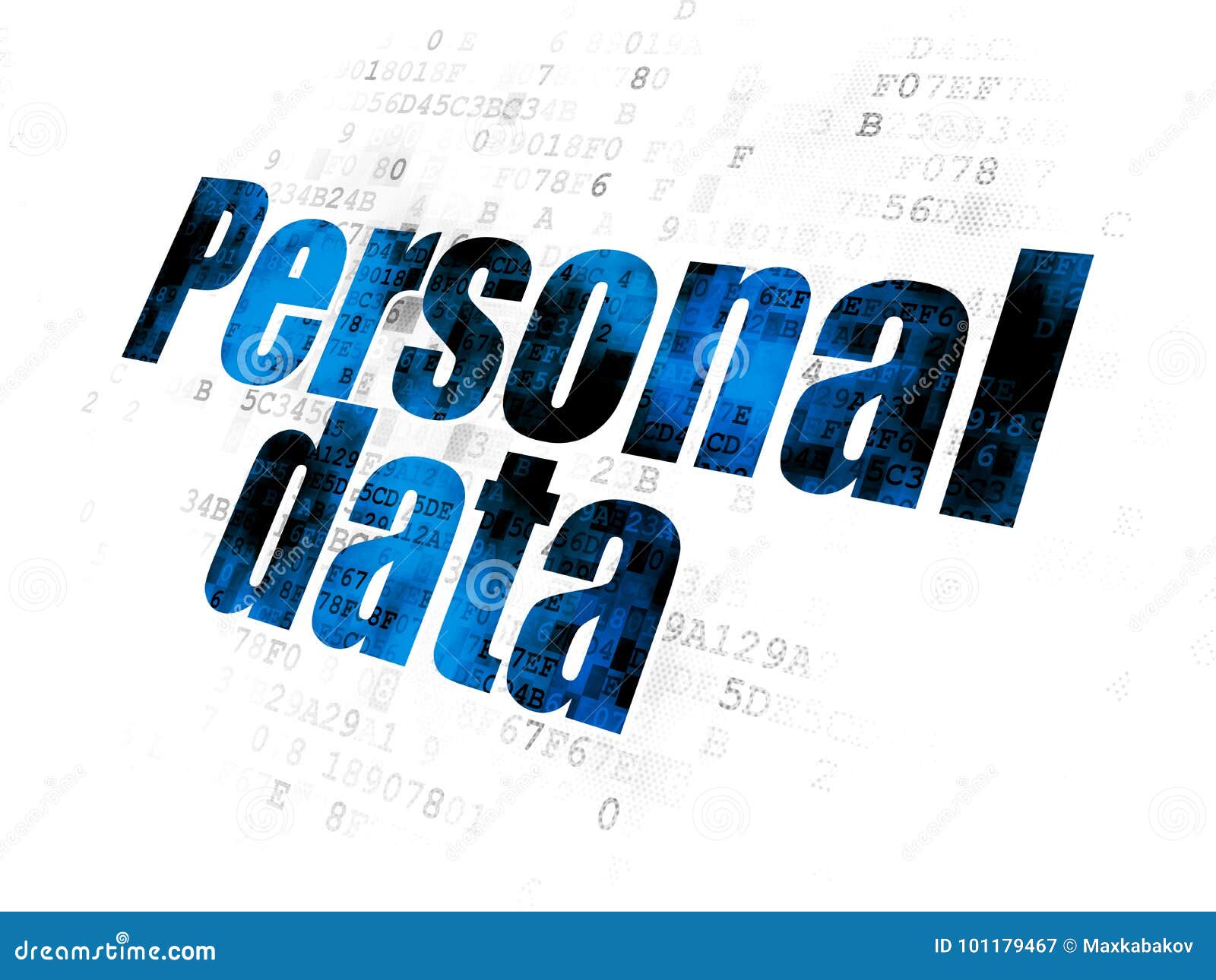 Data Concept: Personal Data on Digital Background Stock Illustration ...
