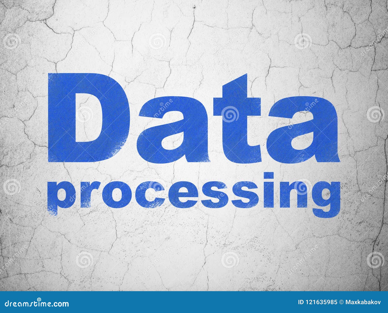 Data Concept: Data Processing on Wall Background Stock Illustration ...