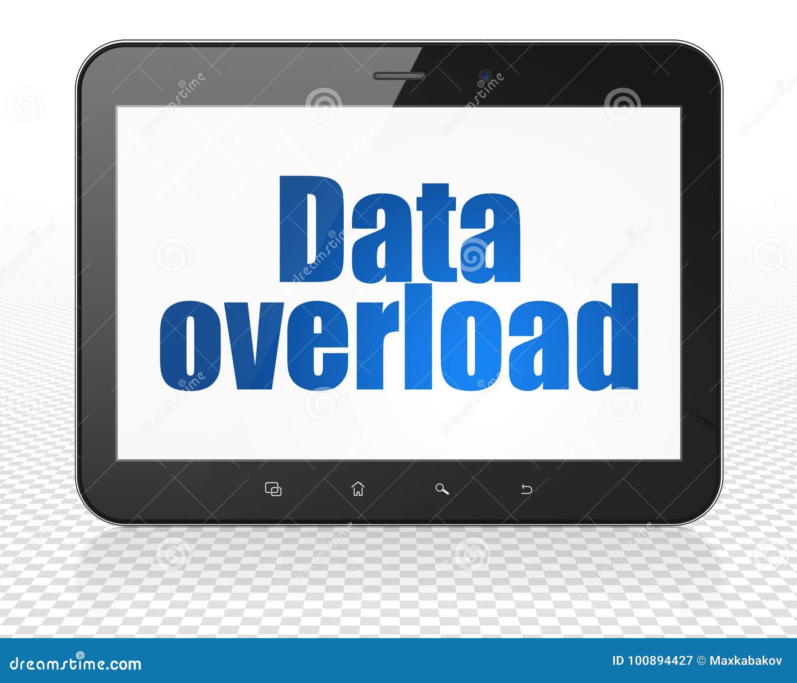 Data Concept: Tablet Pc Computer with Data Overload on Display Stock ...