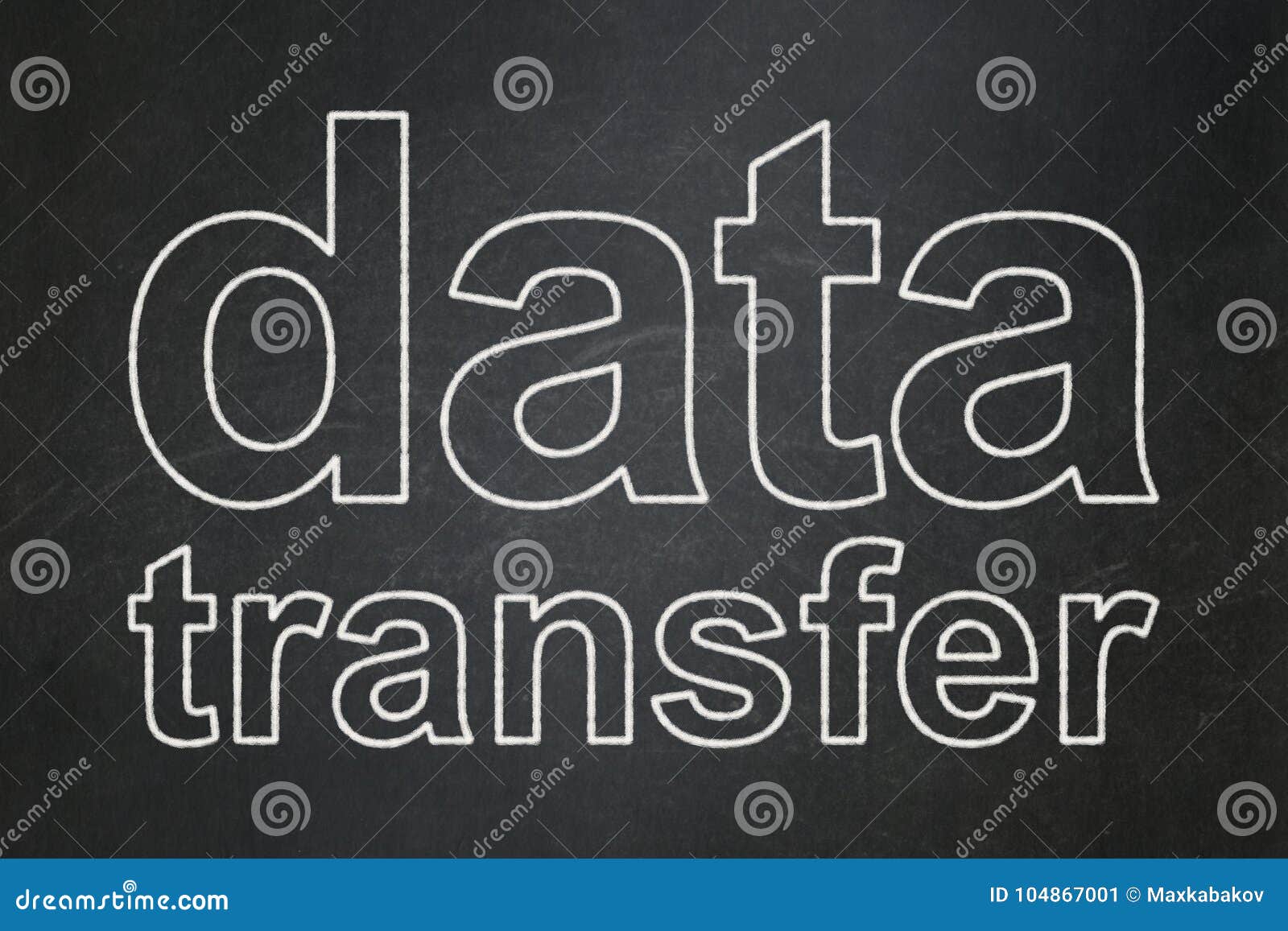 Data Concept: Data Transfer on Chalkboard Background Stock Illustration ...