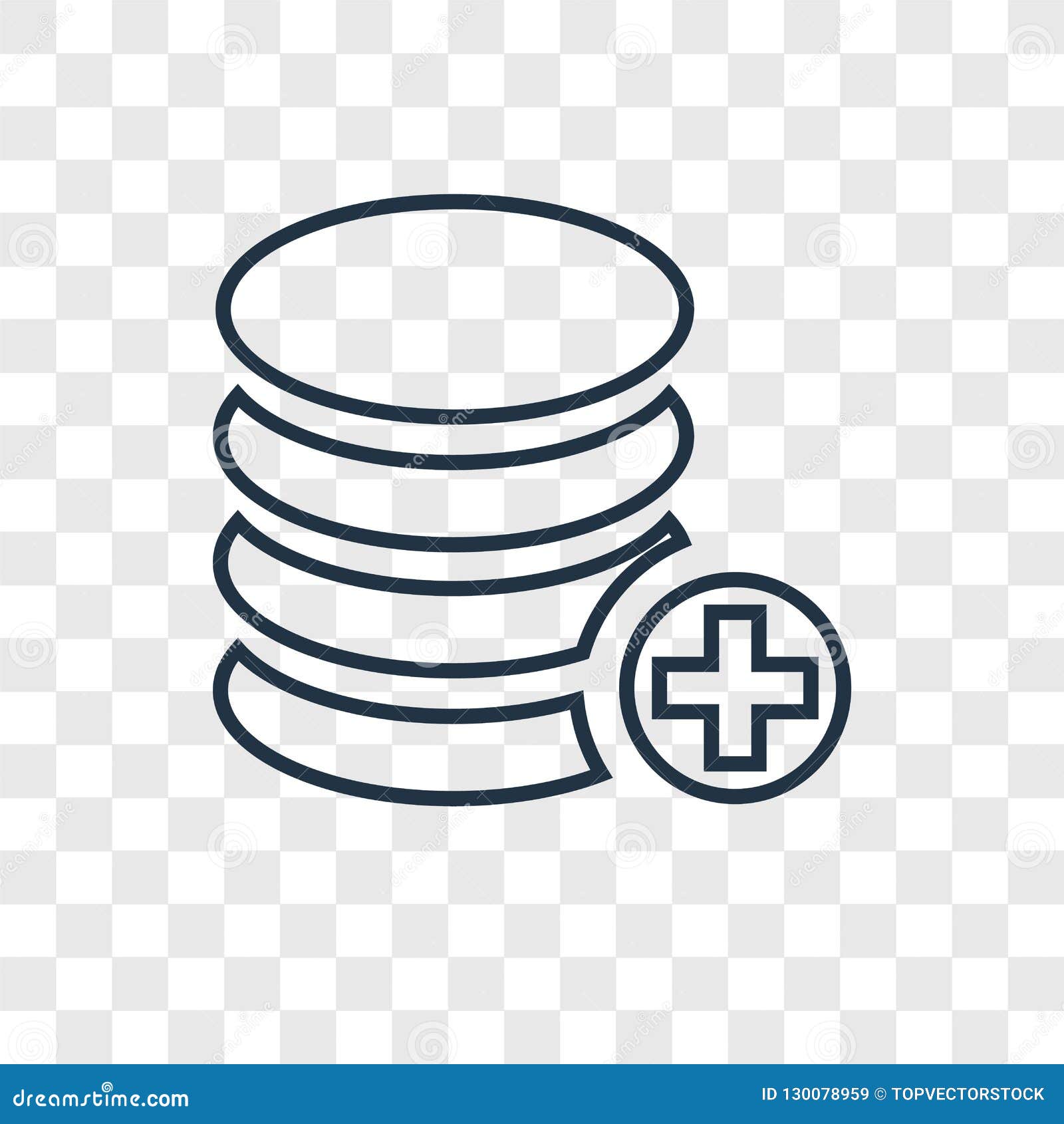 Data Concept Vector Linear Icon Isolated on Transparent Background ...