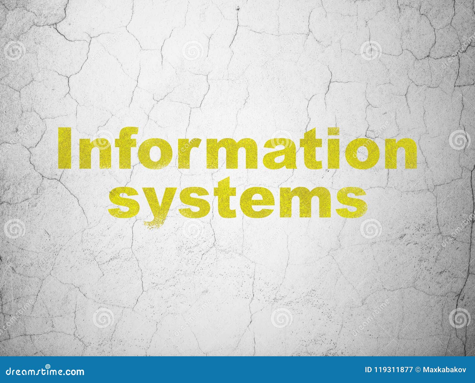 Data Concept: Information Systems on Wall Background Stock Illustration ...