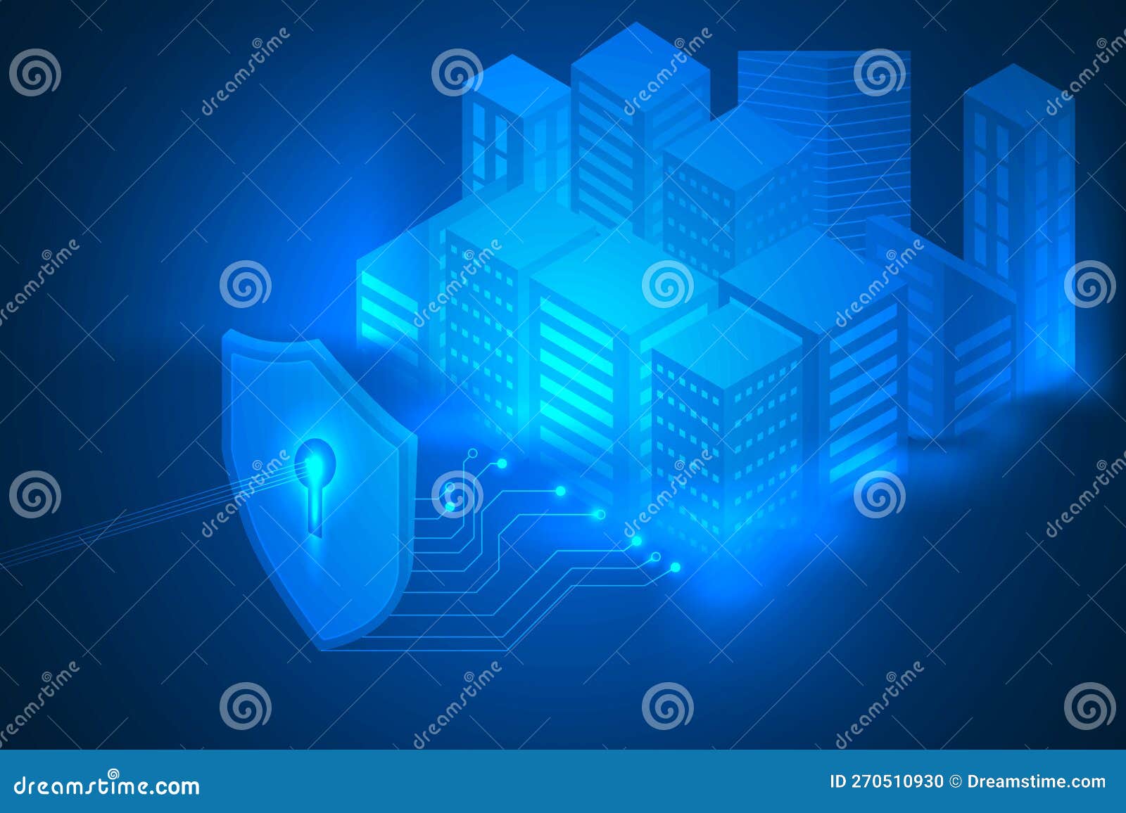 Data Connection Graphic Vector Technology Abstract. Cities Protection ...