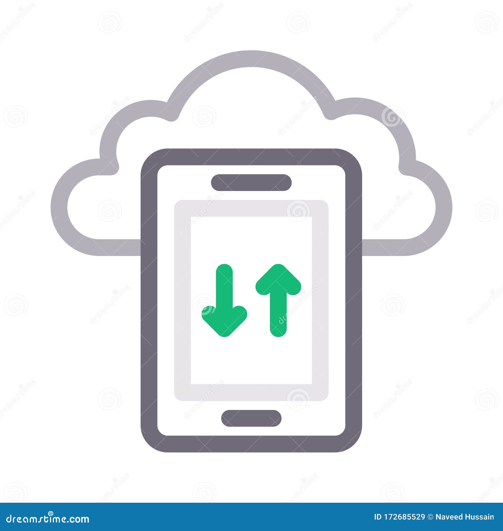 Data Connection Vector Color Line Icon Stock Vector - Illustration of ...