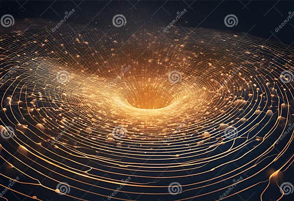 Data Constellations: Cosmic Particle Patterns Stock Illustration ...
